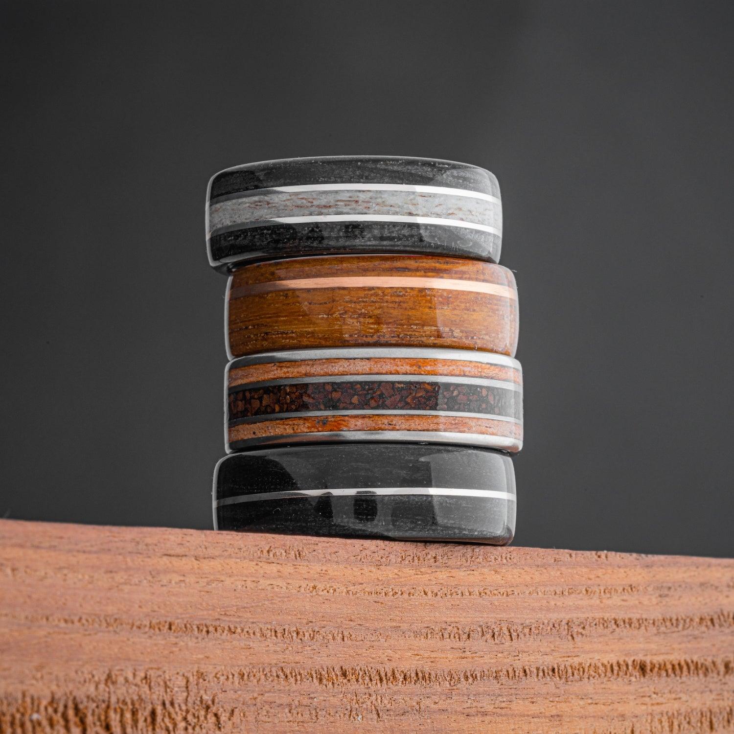 Mens Wood Wedding Wedding Bands & Rings | Rustic & Main – tagged "M1 ...