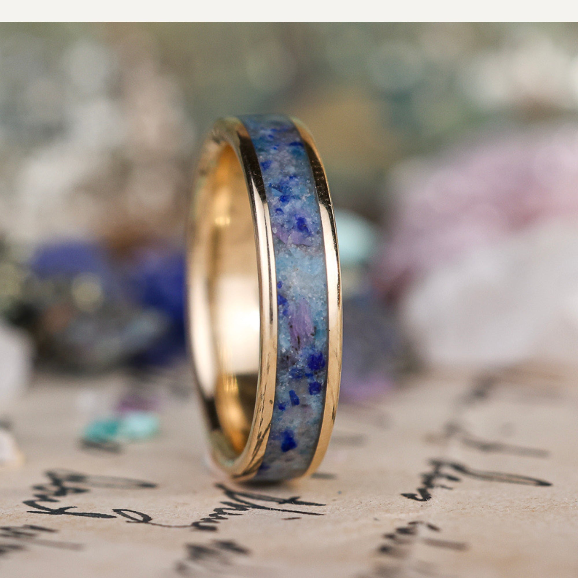 Custom Women's Gold or Silver Band - Single Inlay – Rustic and Main