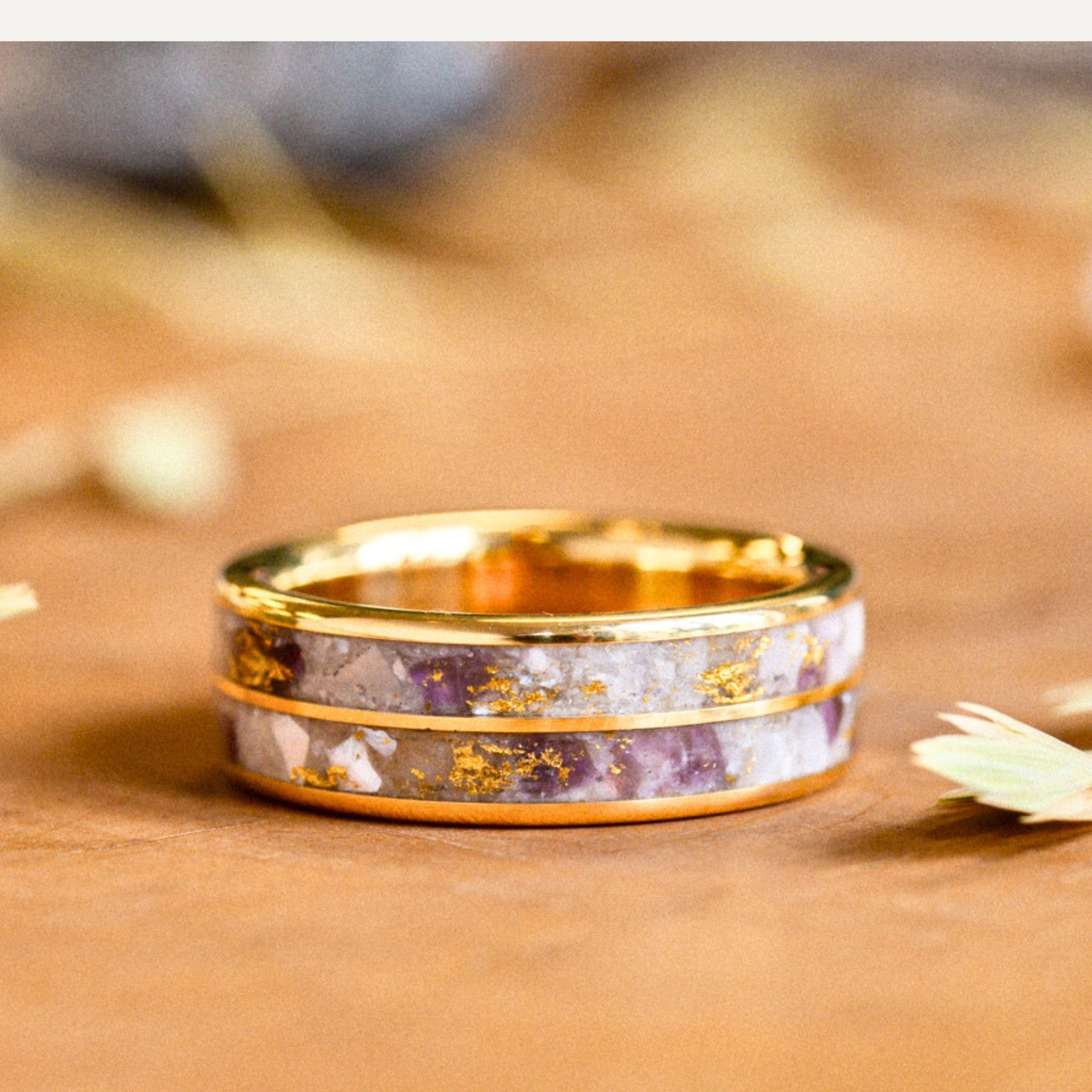 Custom Gold, Silver or Titanium Band - 2-Inlay Ring – Rustic and Main