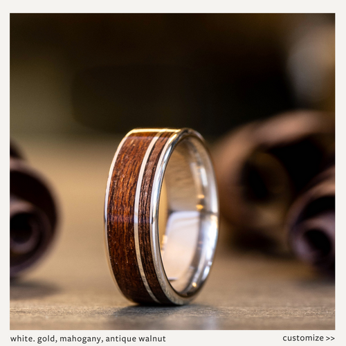 Custom Titanium and Gold Rings – Rustic and Main