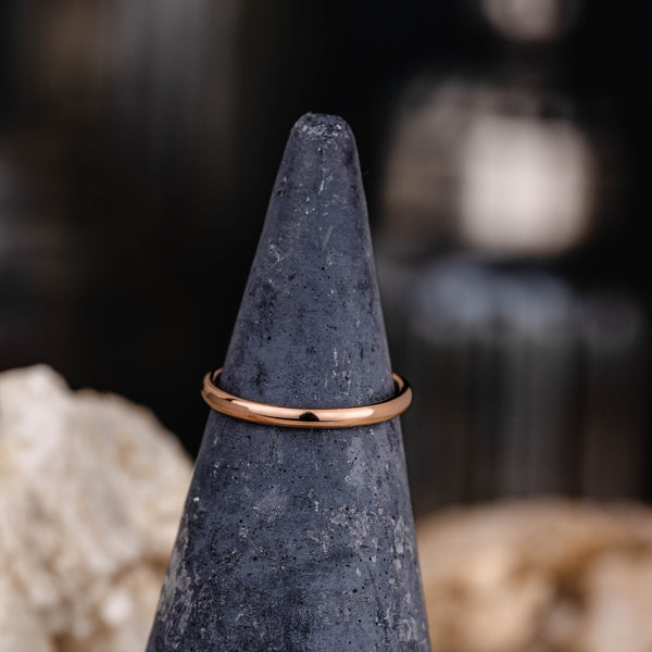 The Meridian | Women's Handcrafted Gold Stacking Ring - 2mm – Rustic ...