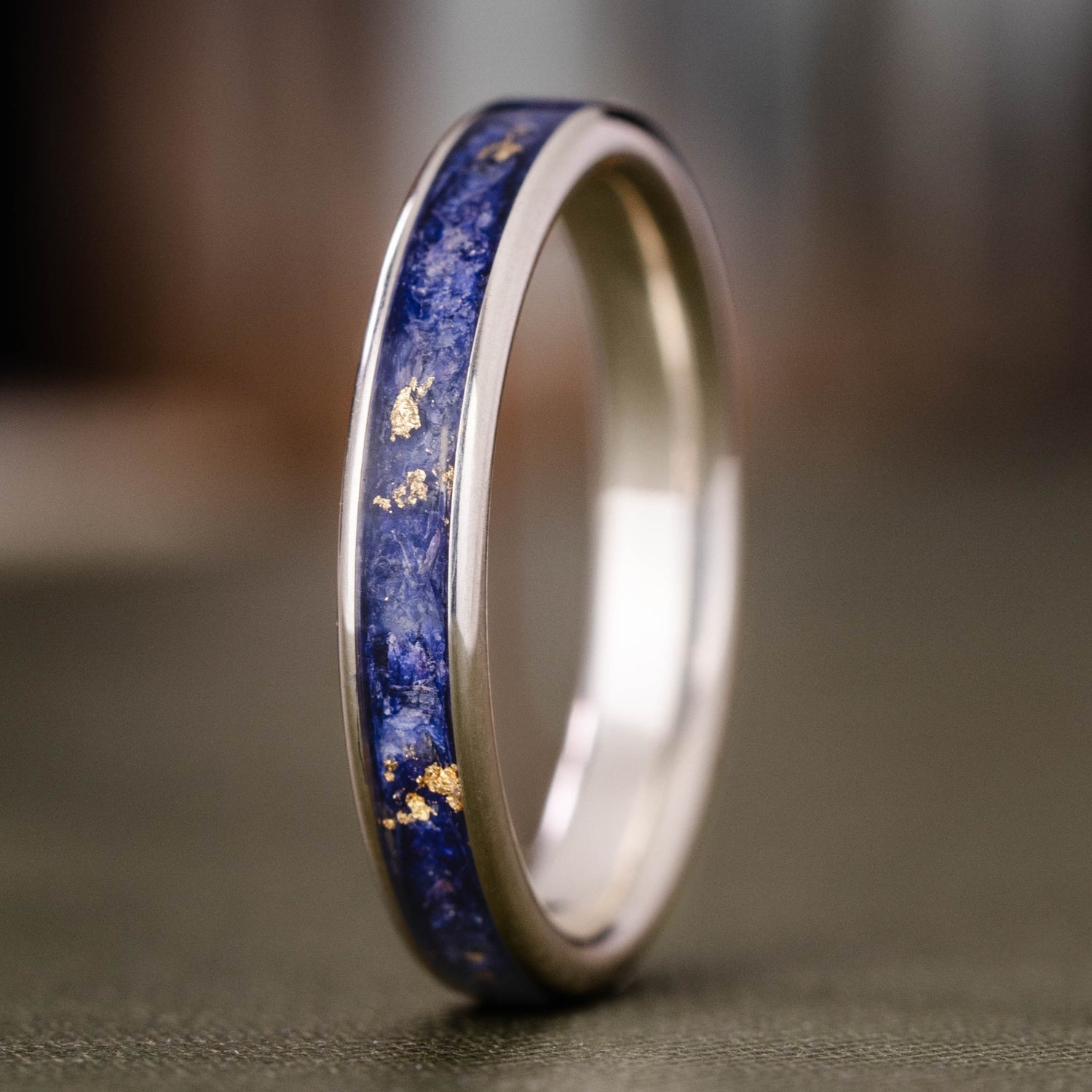 The Starry Night | Women's Sterling Silver Ring with Flowers and Gold ...